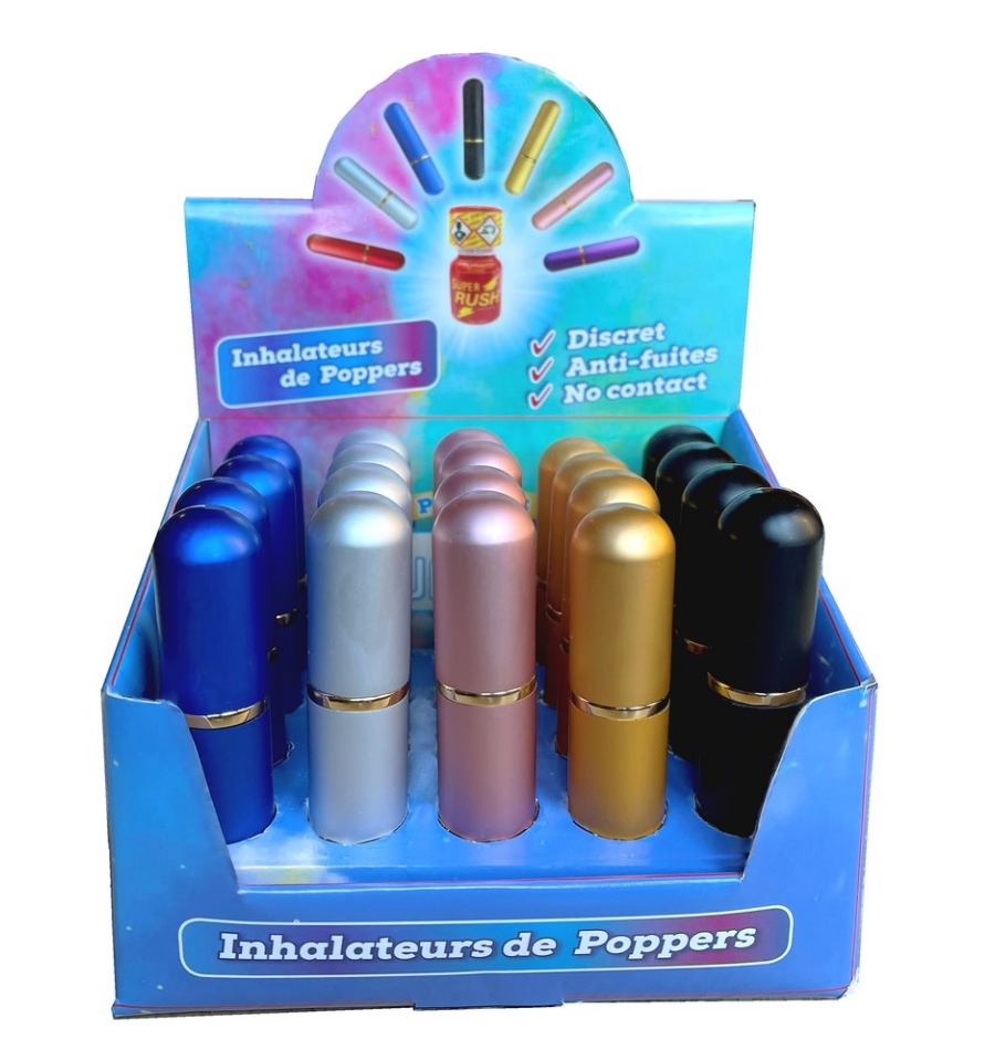 DISPLAY X 20 ALUMINUM POPPER INHALERS - Funline Laboratory